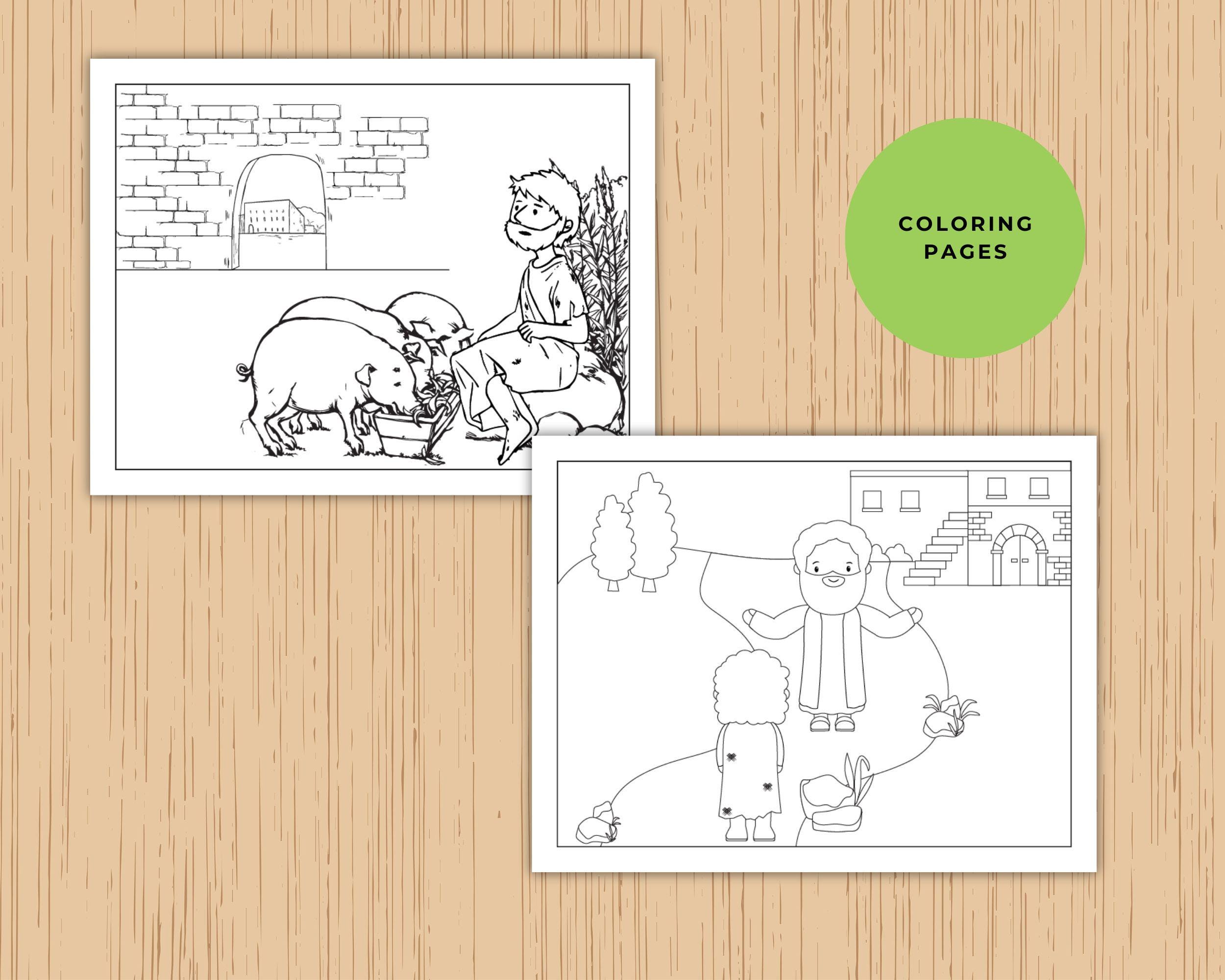 Parable of the Prodigal Son Activity Pages, Sunday School Activities ...