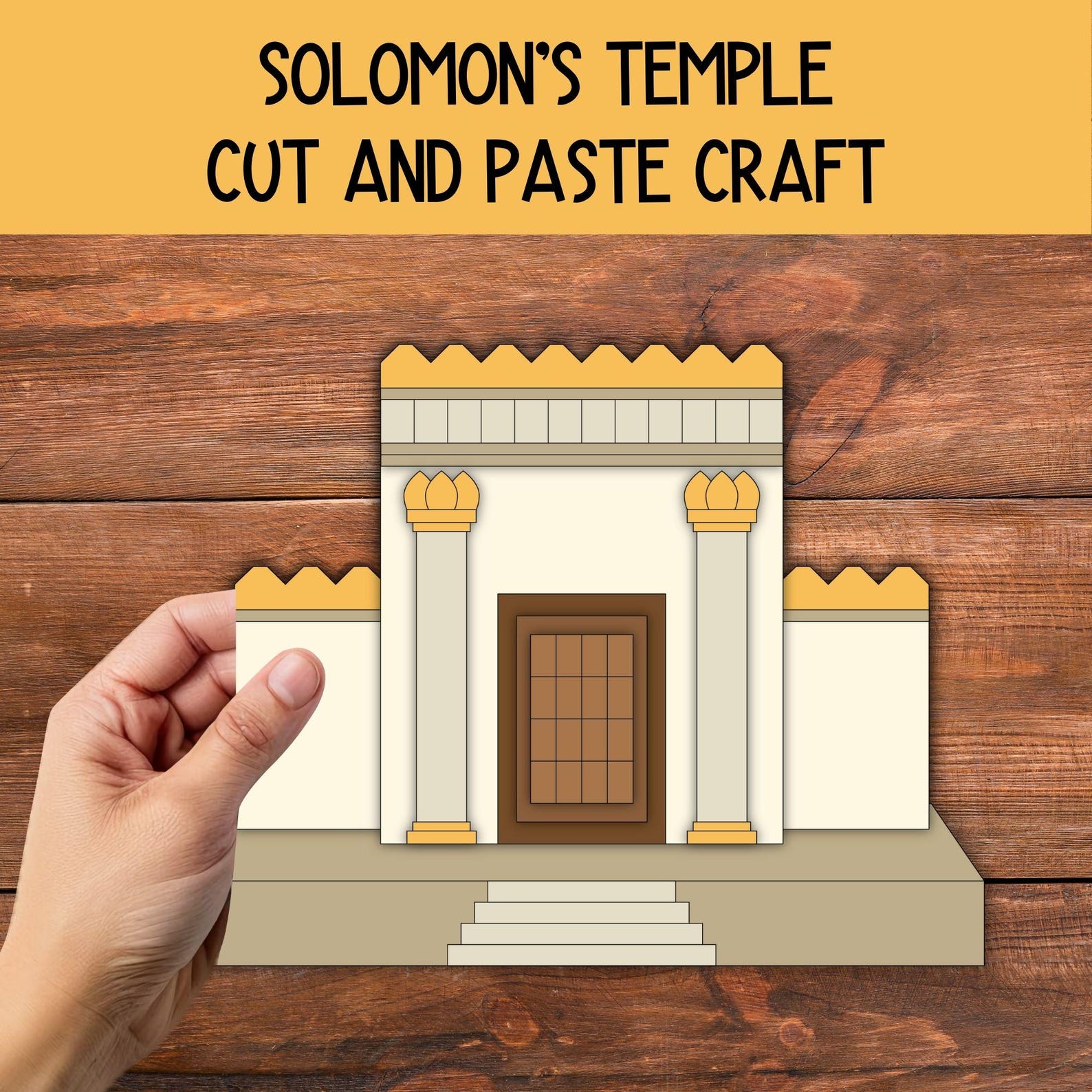 Temple Craft, Solomon's Temple Cut and Paste, Sunday School, Bible ...