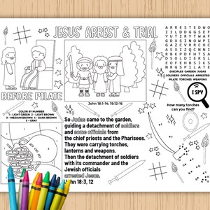 Jesus' Arrest and Trial Activity Sheet, Children's Church Activity ...