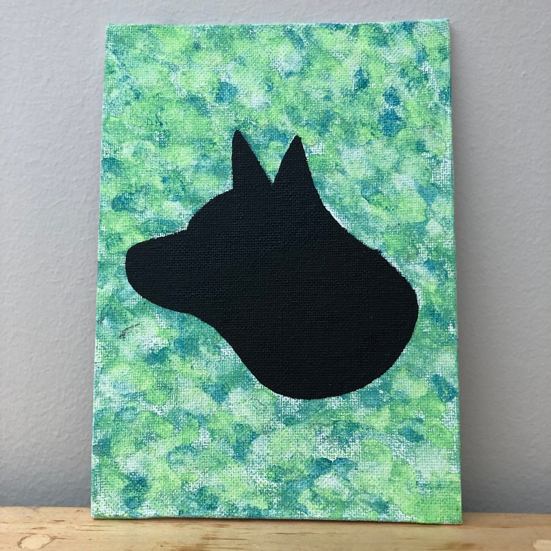 German Shepard Shadow Painting - Etsy