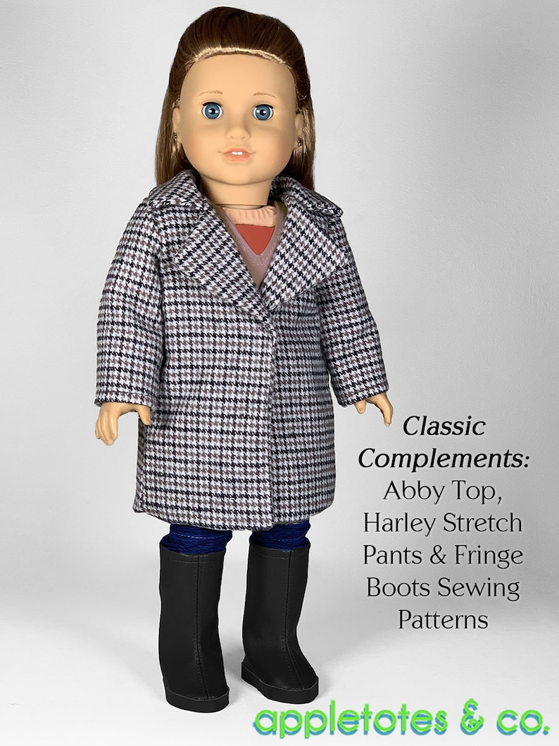 Venice Coat Sewing Pattern 18 Inch Dolls Clothes Pdf Sewing Etsy