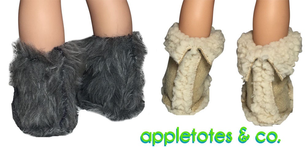 14 Doll Shoe Pattern Furry Boots Pattern for 14 - Etsy