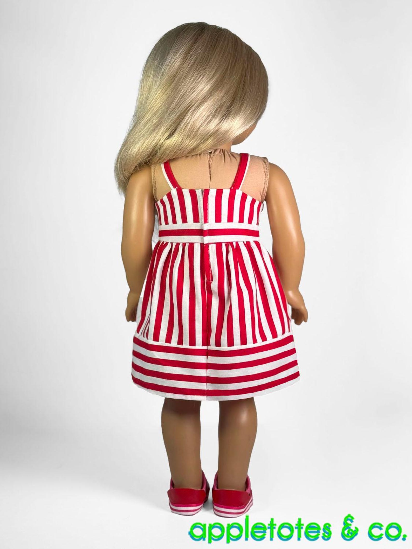 Salma Dress Sewing Pattern for 18" Doll: Striped Design (PDF Pattern ...