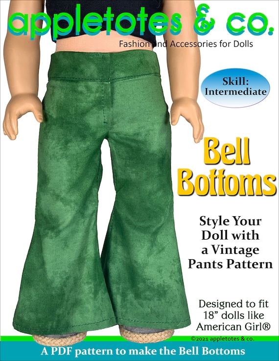 Bell Bottoms Sewing Pattern for 18 Inch Doll Pattern American - Etsy
