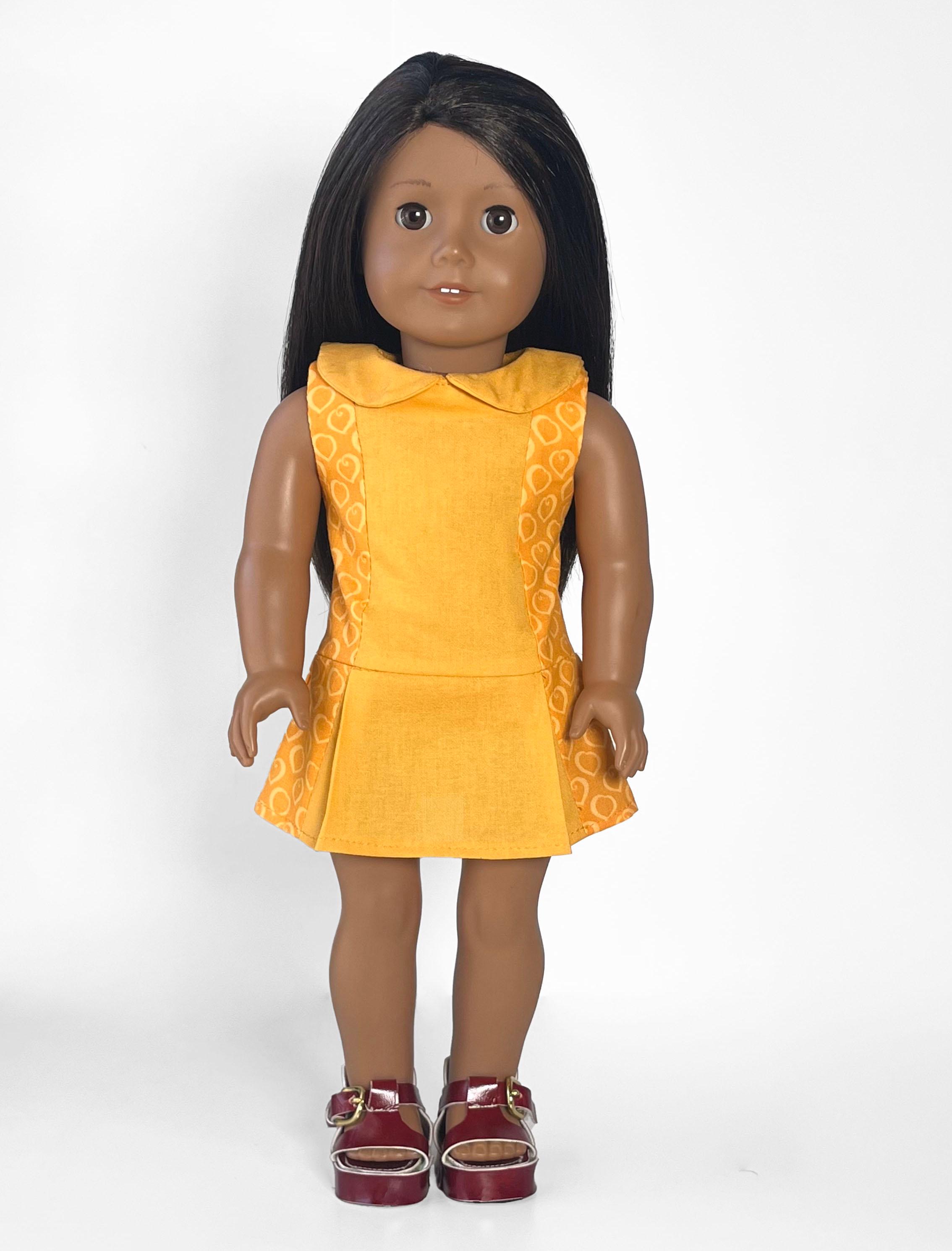Eliza 70s Doll Dress Sewing Pattern: 4-in-1 Retro Disco Style (PDF ...