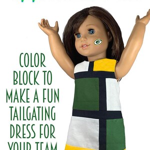 Mondrian Color Block Doll Dress Pattern for 18 Inch Dolls (PDF Pattern ...