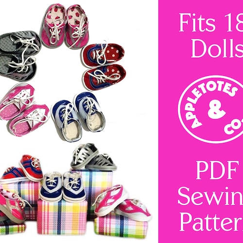 18 Inch Doll Shoes Pattern Doll Shoe Sewing Pattern Etsy