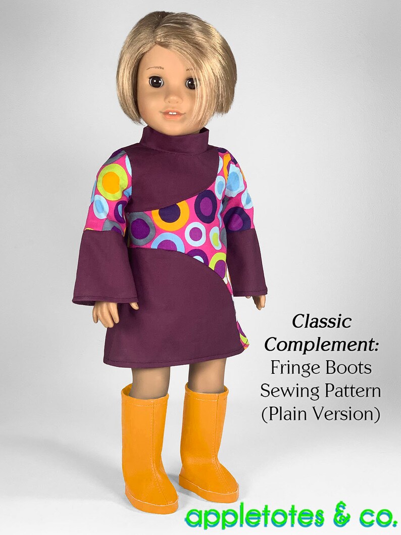 70s Cheryl Dress Sewing Pattern for 18 Inch Dolls PDF Pattern - Etsy