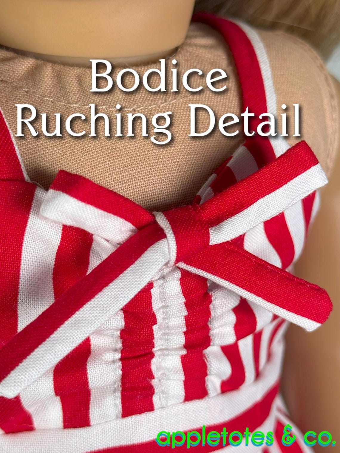 Salma Dress Sewing Pattern for 18" Doll: Striped Design (PDF Pattern ...