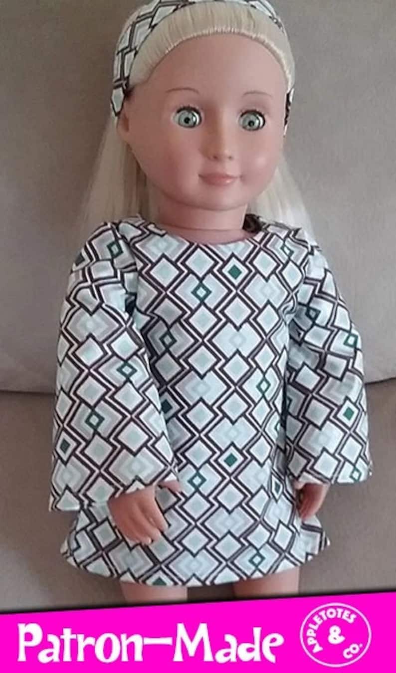 Stevie 70s Doll Dress Sewing Pattern for 18 Inch Dolls (PDF Pattern) - Etsy