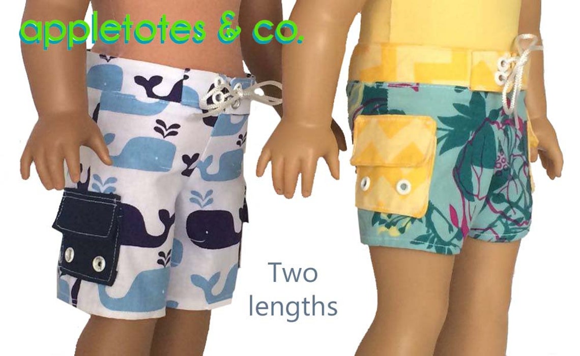 18 Inch Doll Board Shorts Sewing Pattern: Surf's up Style (PDF Pattern ...