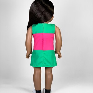 Checkered 70s Retro Dress PDF Sewing Pattern for 18 Inch Dolls - Etsy