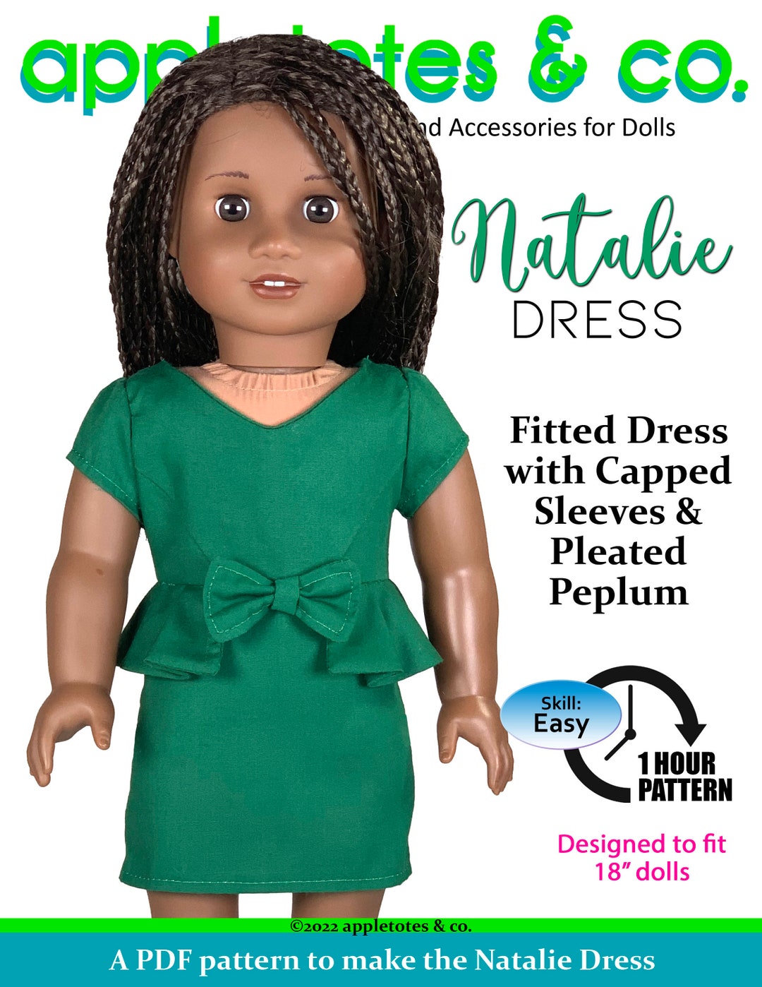 Natalie Dress Sewing Pattern for 18 Inch Doll Office Clothes PDF ...