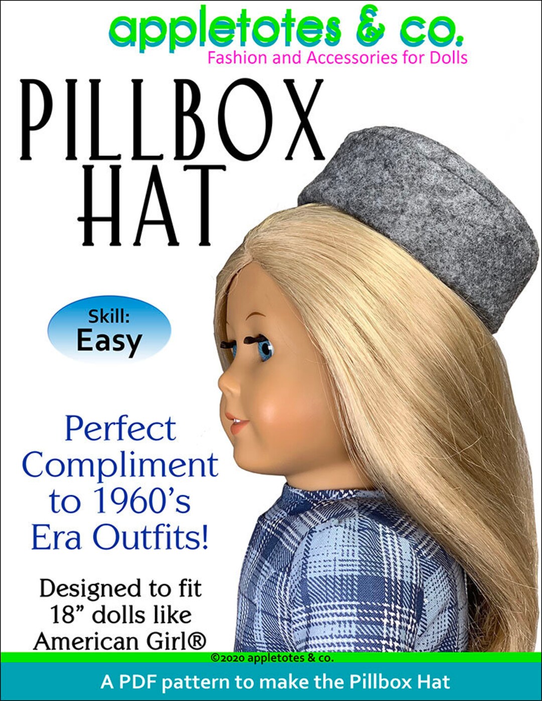 Pillbox Hat Sewing Pattern Dolls Pattern for Dolls Like Our Generation ...