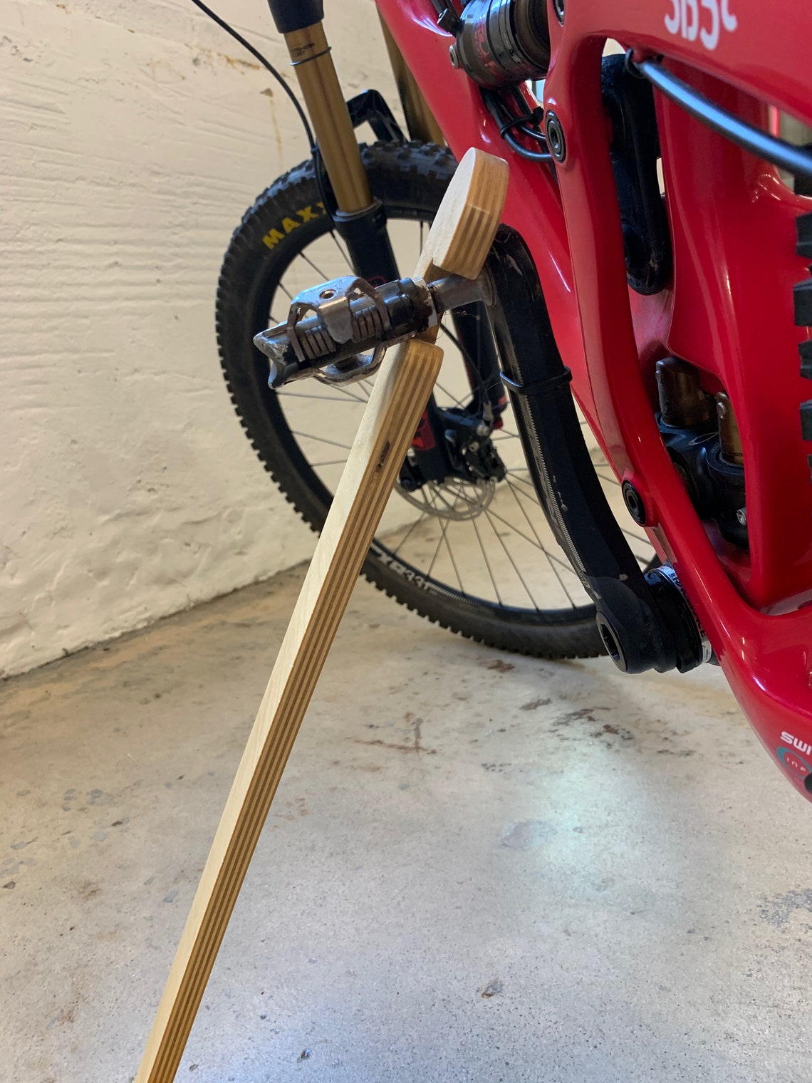 Bike Stand, Curved, Clever Removable Kick Stand / Bicycle Prop, Plywood ...