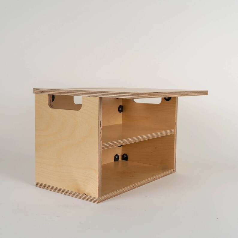 Laptop Shelf, Ergonomic Wood Laptop Stand With Storage, Birch Plywood ...