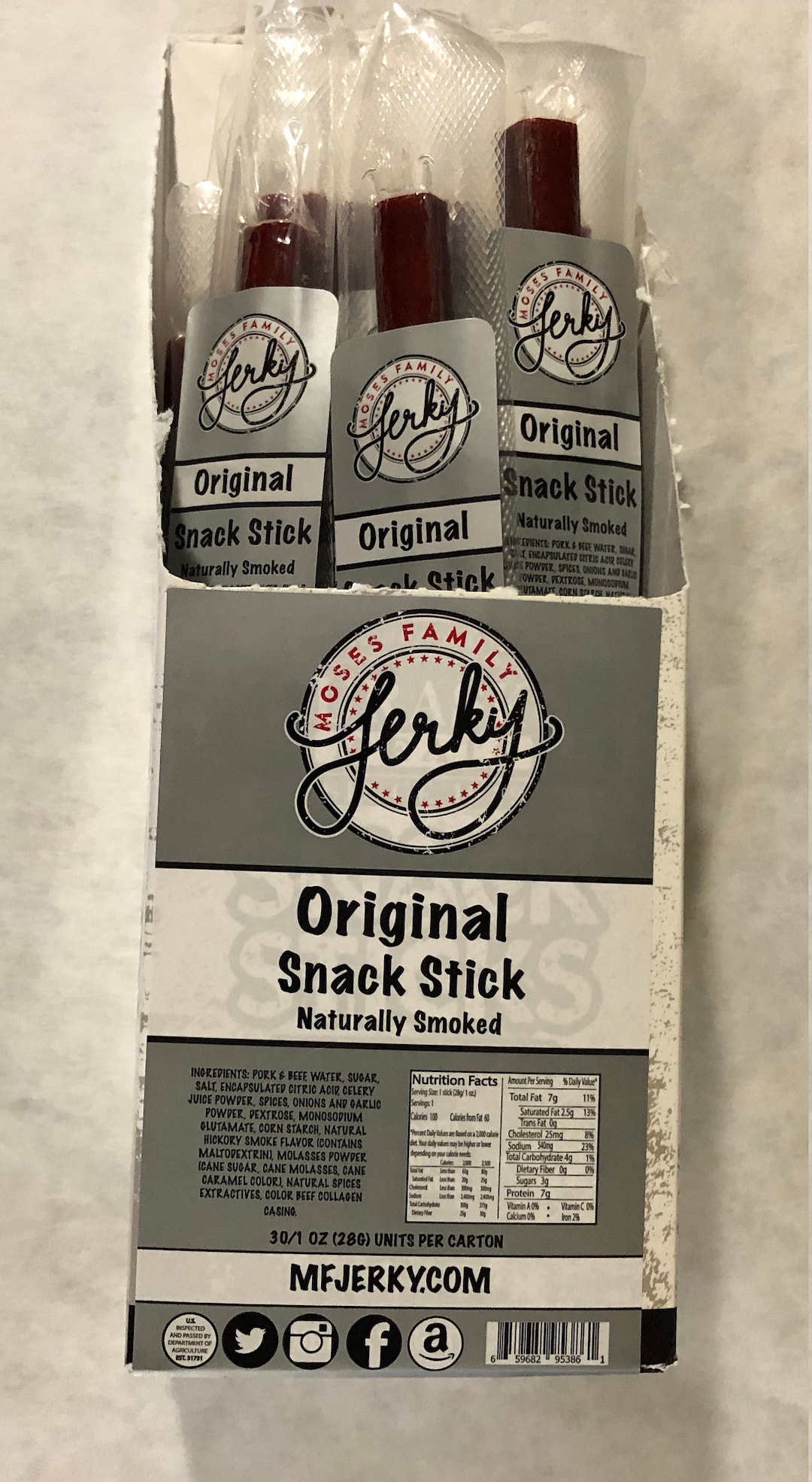 Original Snack Sticks 15, Moses Family Jerky, Free Shipping - Etsy