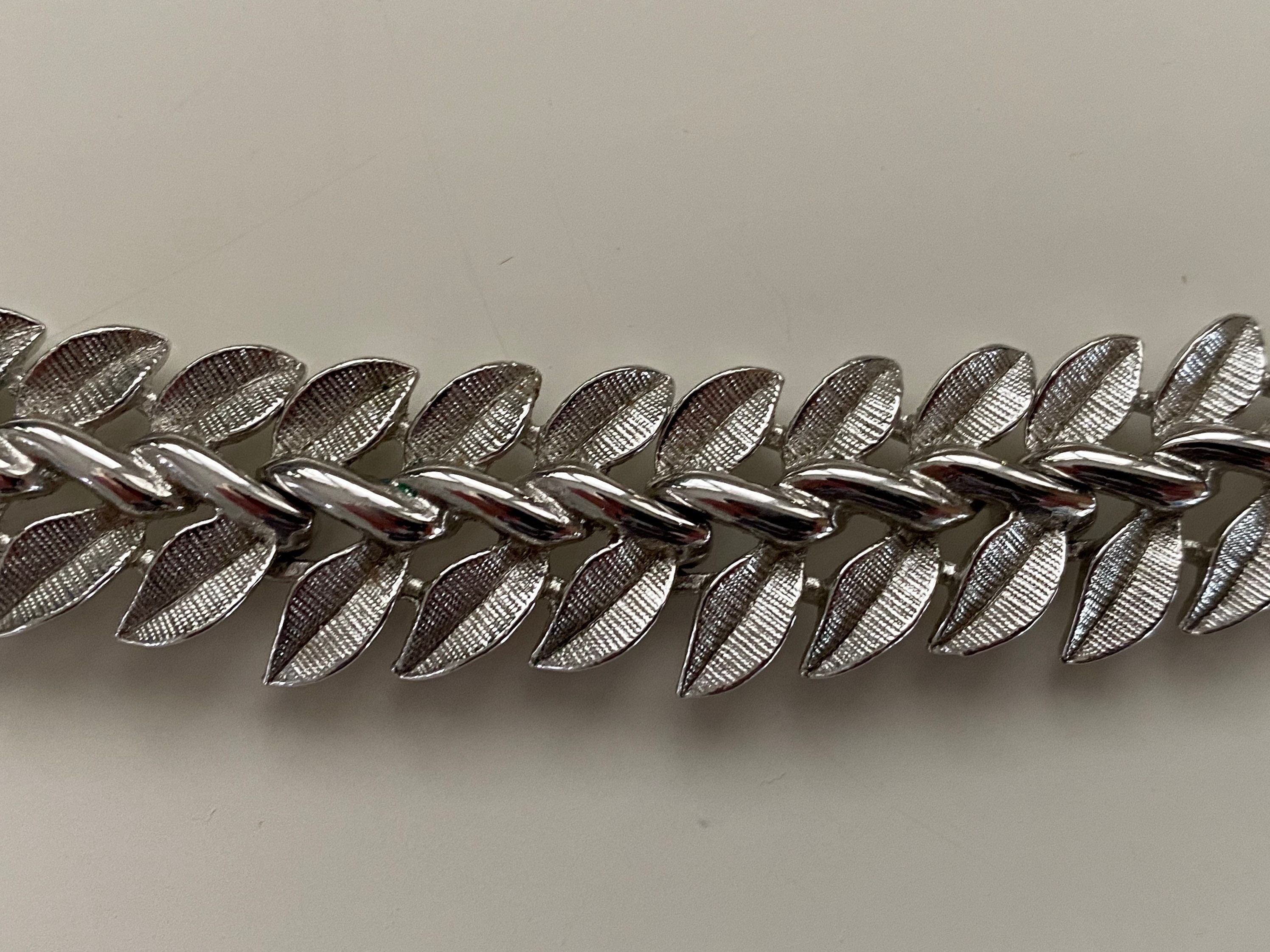 Vintage Sarah Coventry Silver Leaf Bracelet: Silvertone Metal Jewelry ...