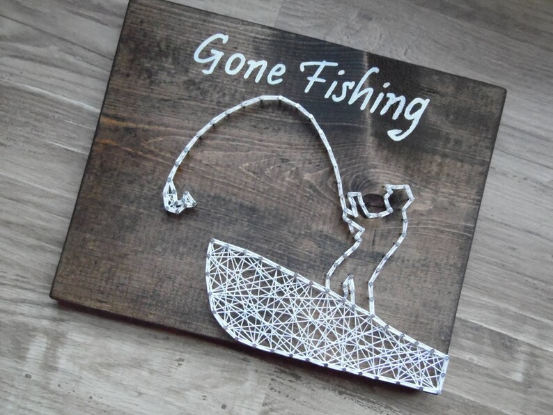 Fishing String Art Gone Fishing String Art String Art - Etsy