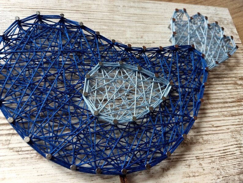 Spring string art blue bird string art bird decor blue bird | Etsy
