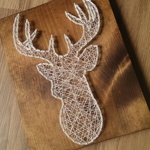 Deer String Art, Deer Art, Outdoor String Art, Deer String Design, Deer ...