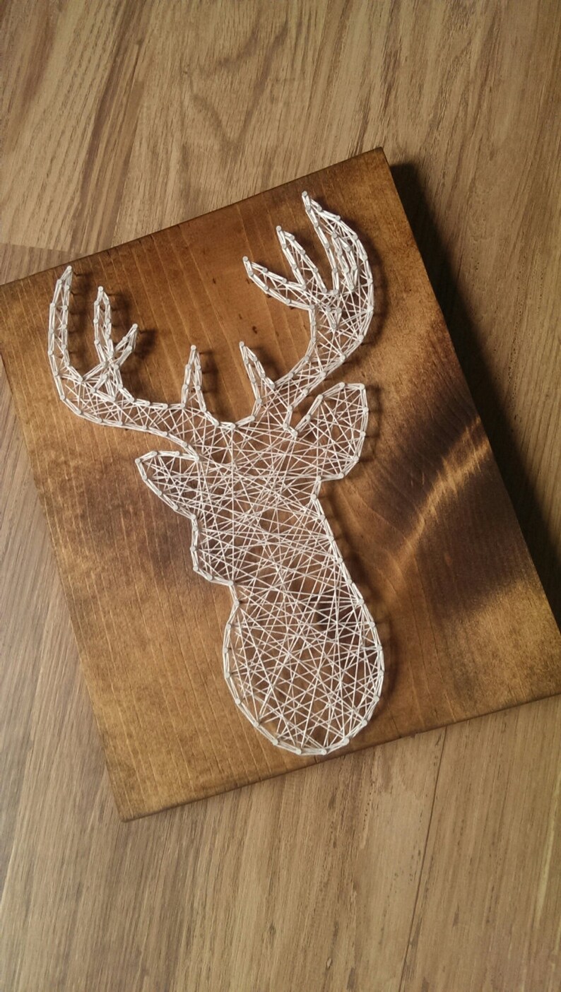 Deer String Art Deer Art Outdoor String Art Deer String - Etsy