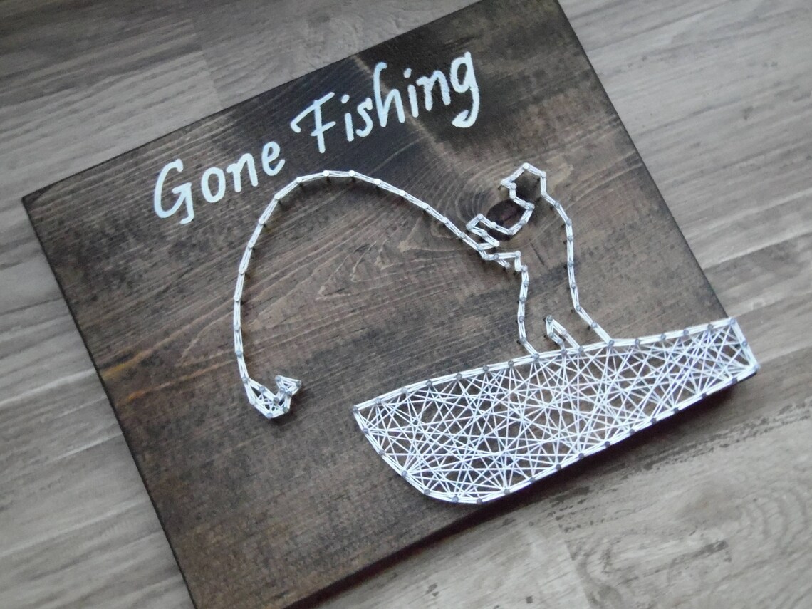 Fishing String Art Gone Fishing String Art String Art - Etsy