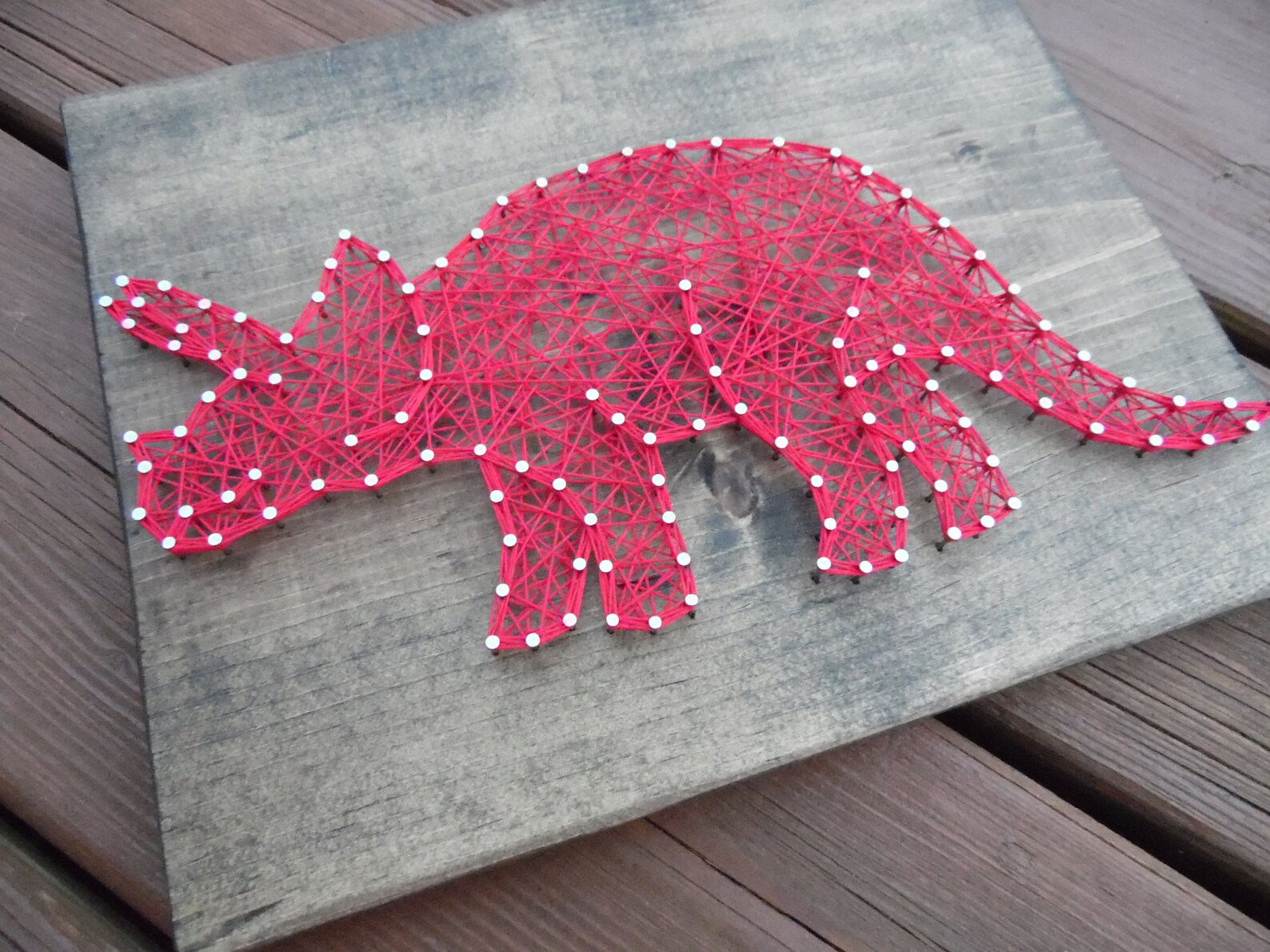 Dinosaur String Art Triceratops String Art Dino String Art Etsy
