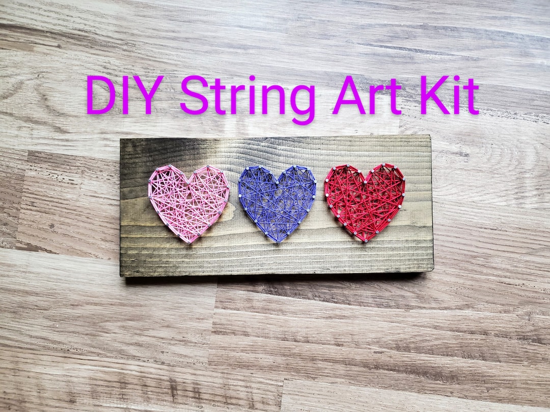 DIY String Art Kit, Heart String Art Kit, String Art Kit, Valentine's ...