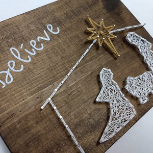Believe String Art, Christmas String Art, Baby Jesus String Art ...
