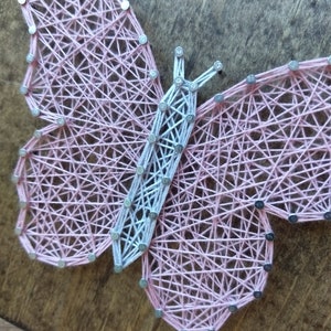 Butterfly String Art, Kids Diy String Art, Kids Diy Craft, Butterfly ...