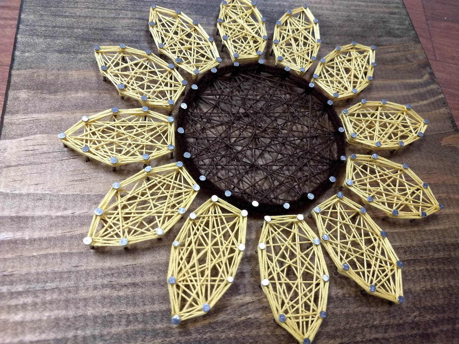Sunflower String Art Pattern, String Art Pattern, String Art, String ...