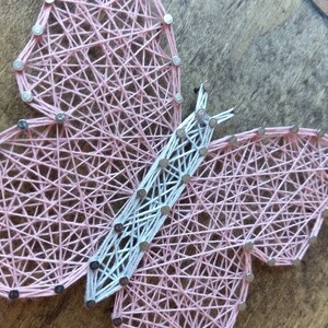 Butterfly String Art, Kids Diy String Art, Kids Diy Craft, Butterfly ...