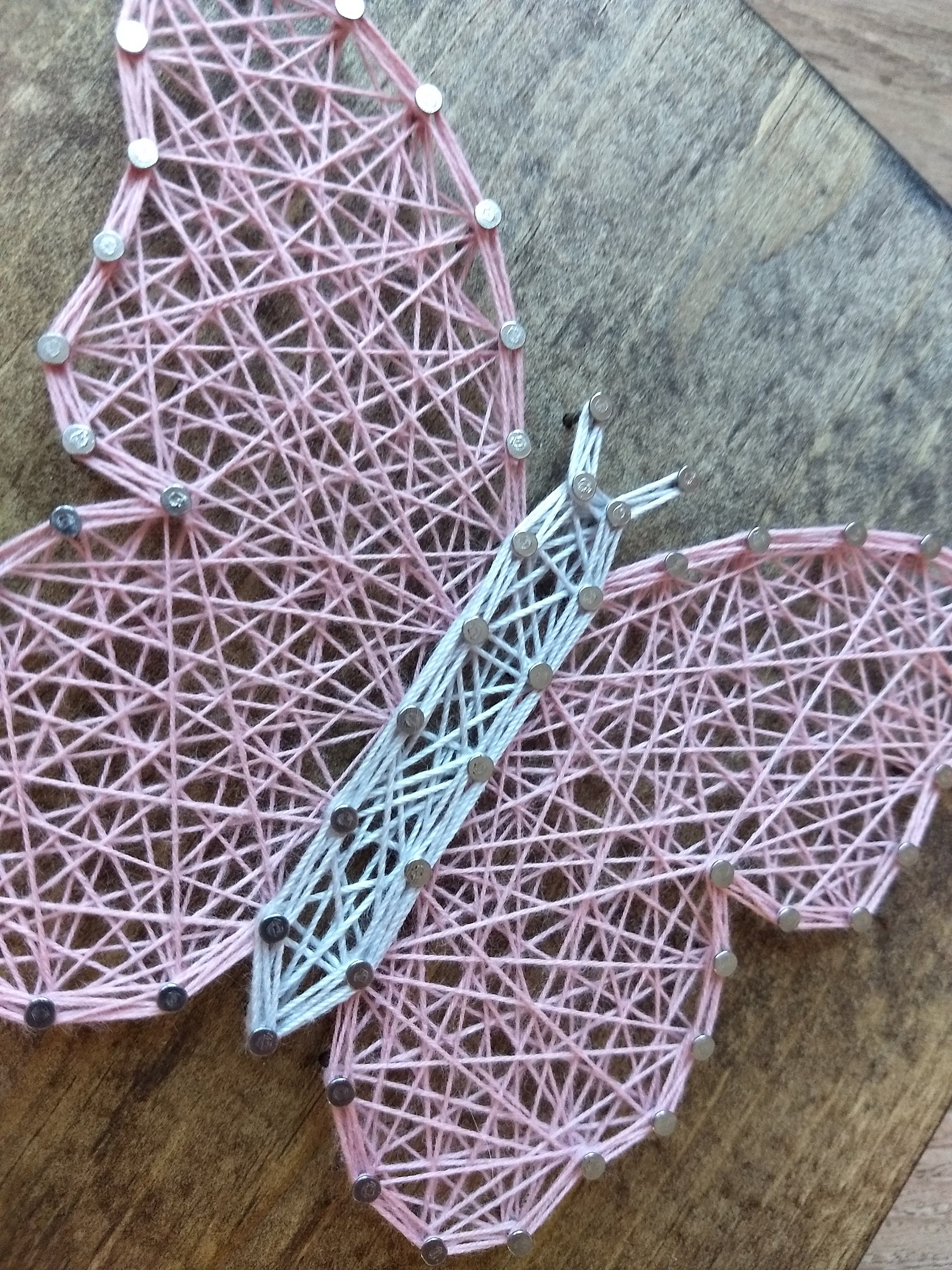 Butterfly string art kids diy string art kids diy craft | Etsy