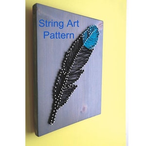 String Art Feather, Feather String Art, Feather Wall Art, Feather String Art Pattern, String Art ...