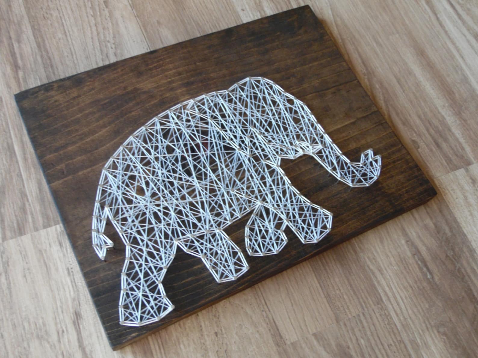 Elephant String Art Elephant Art Elephant Decor Nursery - Etsy