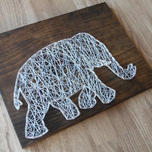 Elephant String Art, Elephant Art, Elephant Decor, Nursery Art, Nursery ...