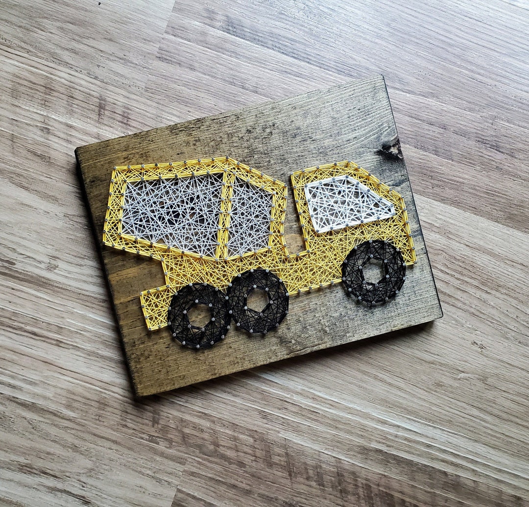 String Art Truck, Cement Truck String Art, Construction String Art ...