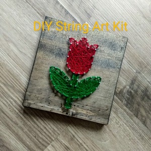 DIY String Art Kit, Kid String Art Kit, Mini String Art Kit, Flower ...