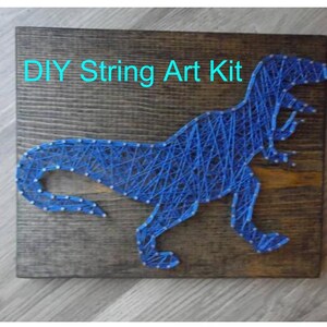 DIY String Art Kit, DIY T-rex String Art Kit, String Art Kit, T-rex ...