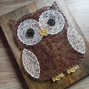 Owl String Art, Fall String Art, Owl Wall Art, Owl Wall Hanging, Owl ...