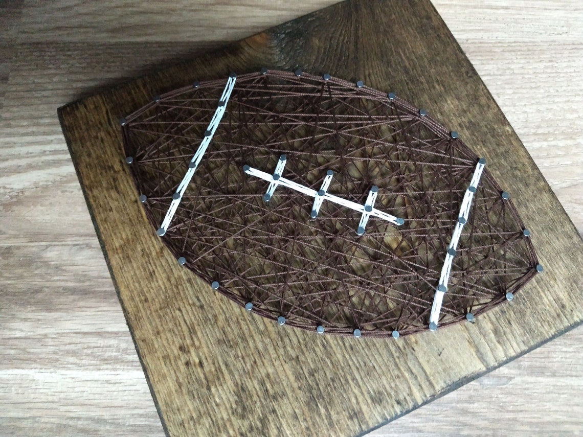 Football String Art Diy Football String Art Kids Diy String | Etsy