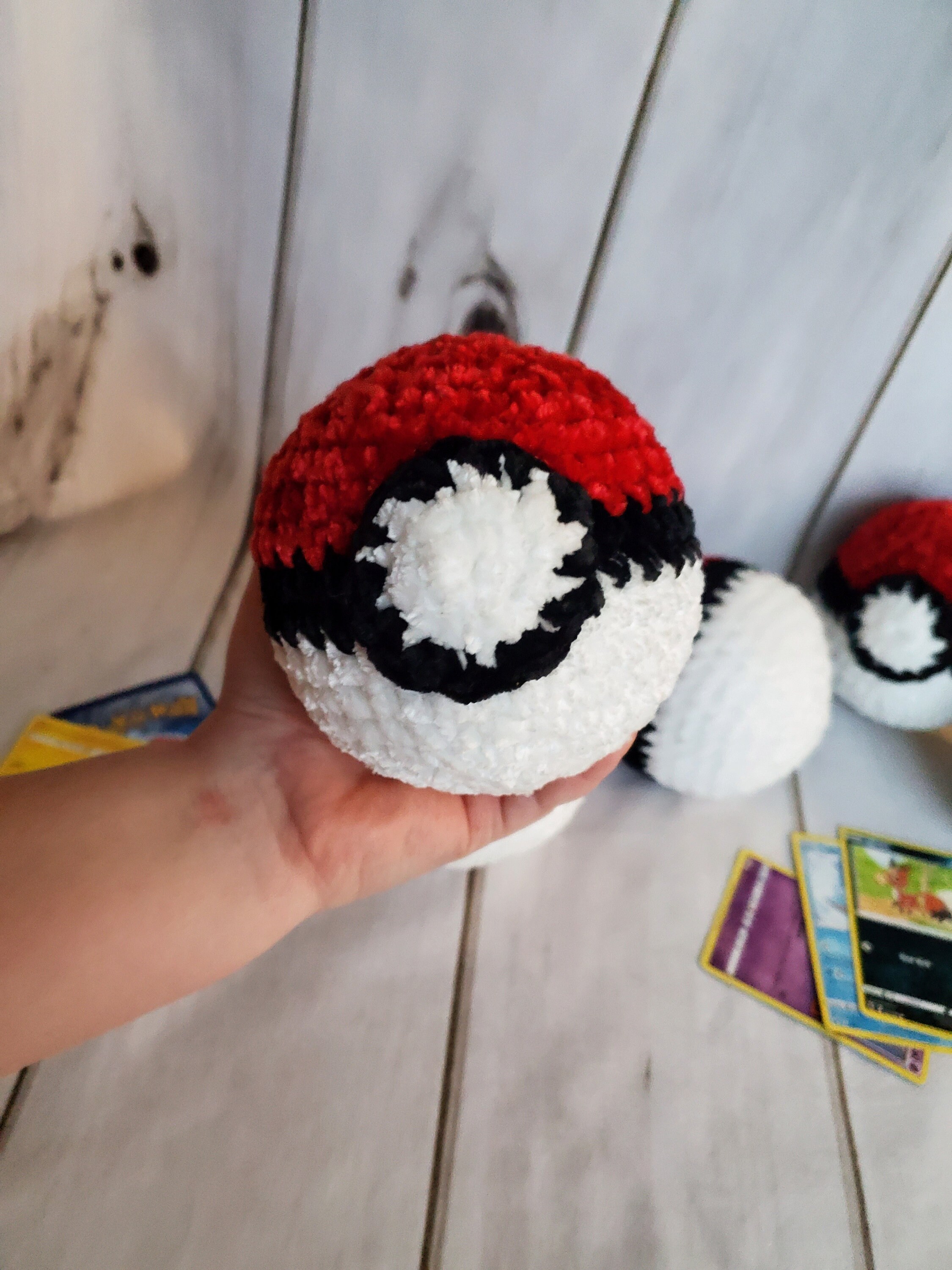 Poké Ball Pokemon Plush Plush Pokemon Ball Yarn Pokemon - Etsy