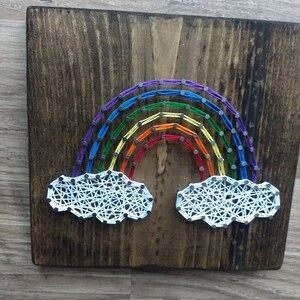 Rainbow String Art, String Art Kit, Diy Rainbow String Art, Diy String ...