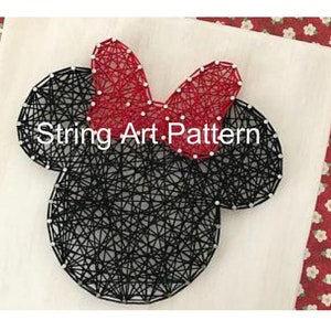 Minnie Mouse String Art, Minnie Mouse Template, Minnie Mouse Pattern ...