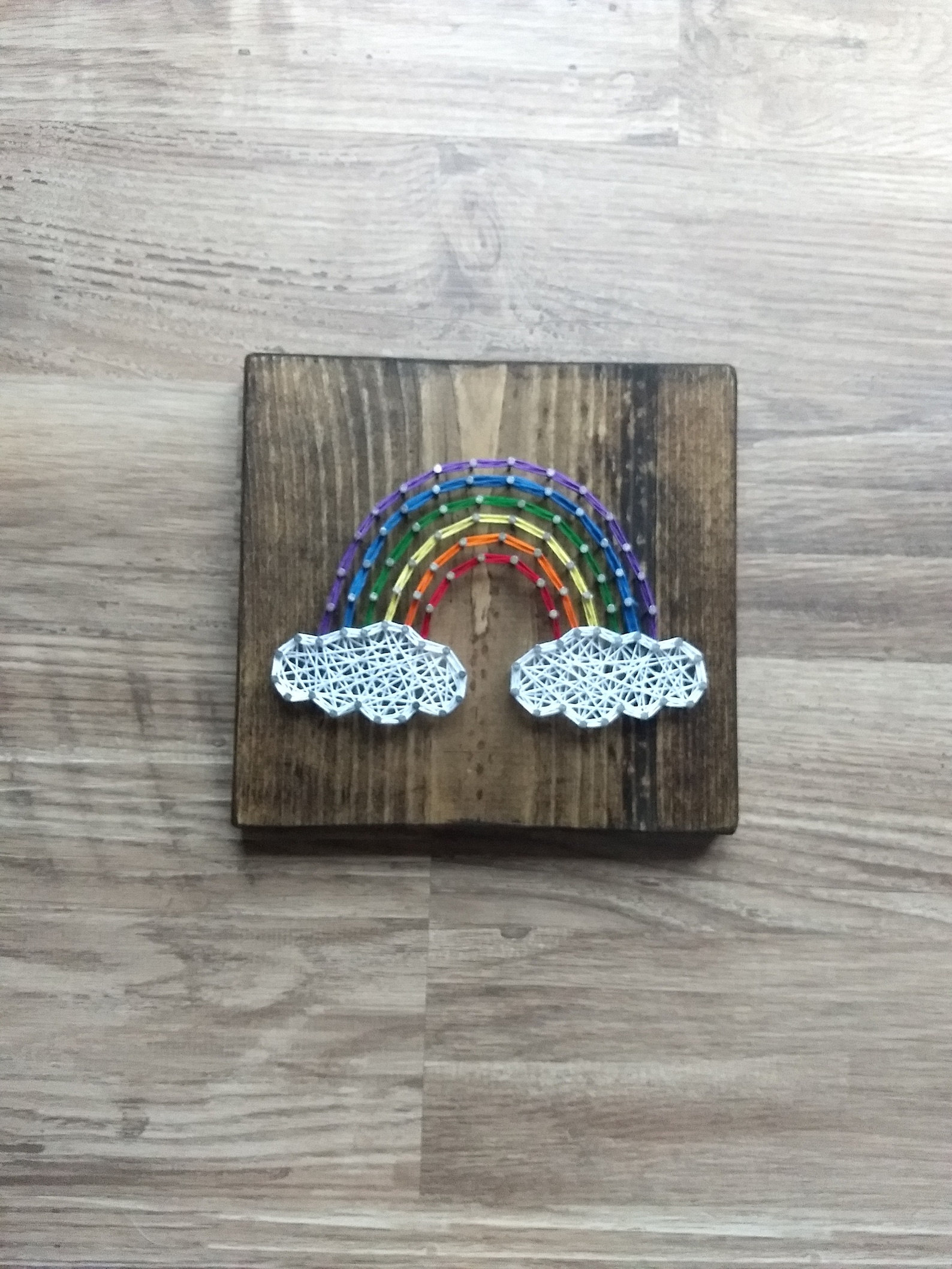 Rainbow String Art String Art Kit Diy Rainbow String Art | Etsy