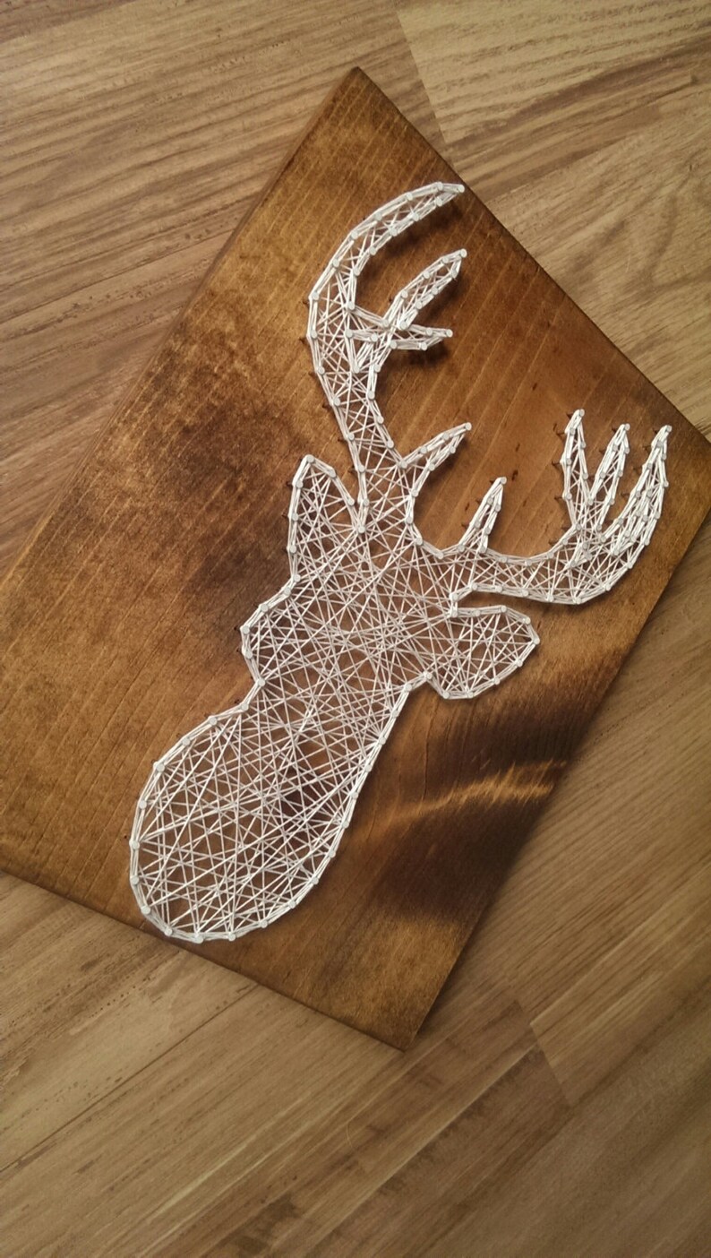 Deer String Art Deer Art Outdoor String Art Deer String - Etsy Canada