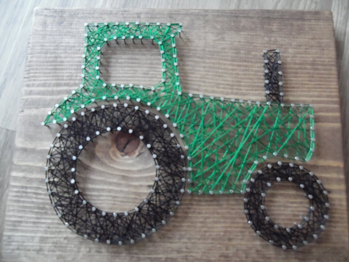 Tractor String Art Nursery Wall Art Tractor Art Nursery | Etsy
