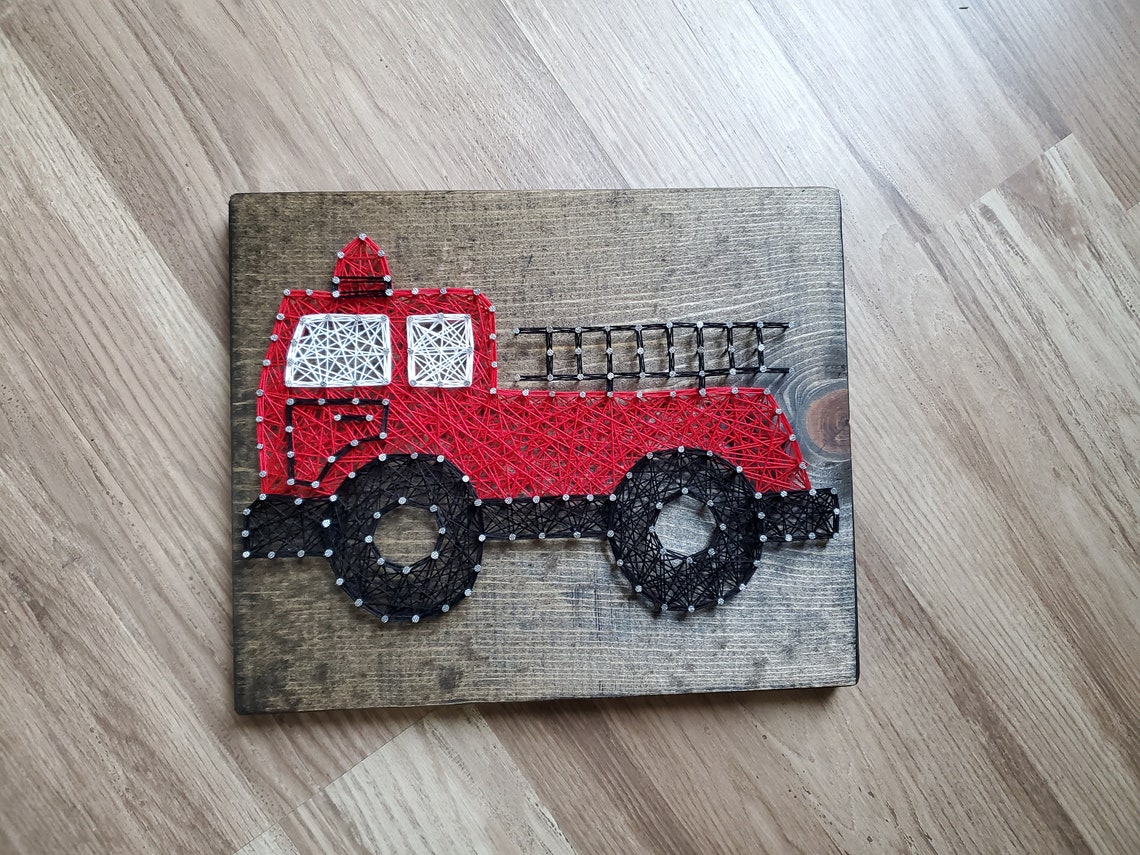 Fire Truck String Art Firetruck String Art String Art - Etsy