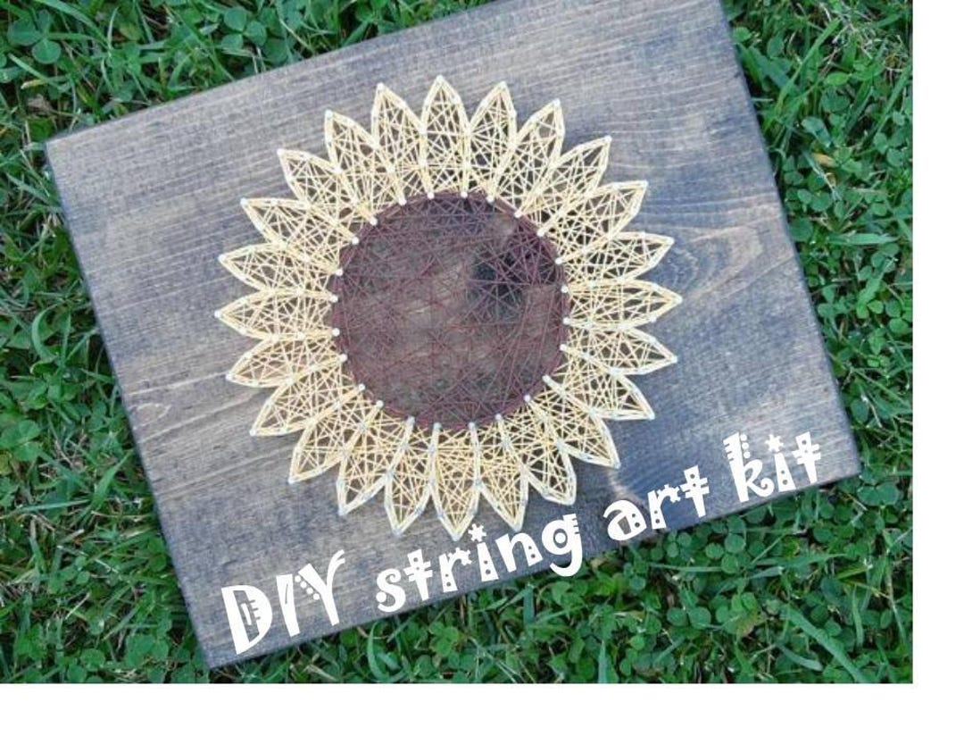 Sunflower String Art Kit: DIY Craft Project (11x9 Inches) - Etsy